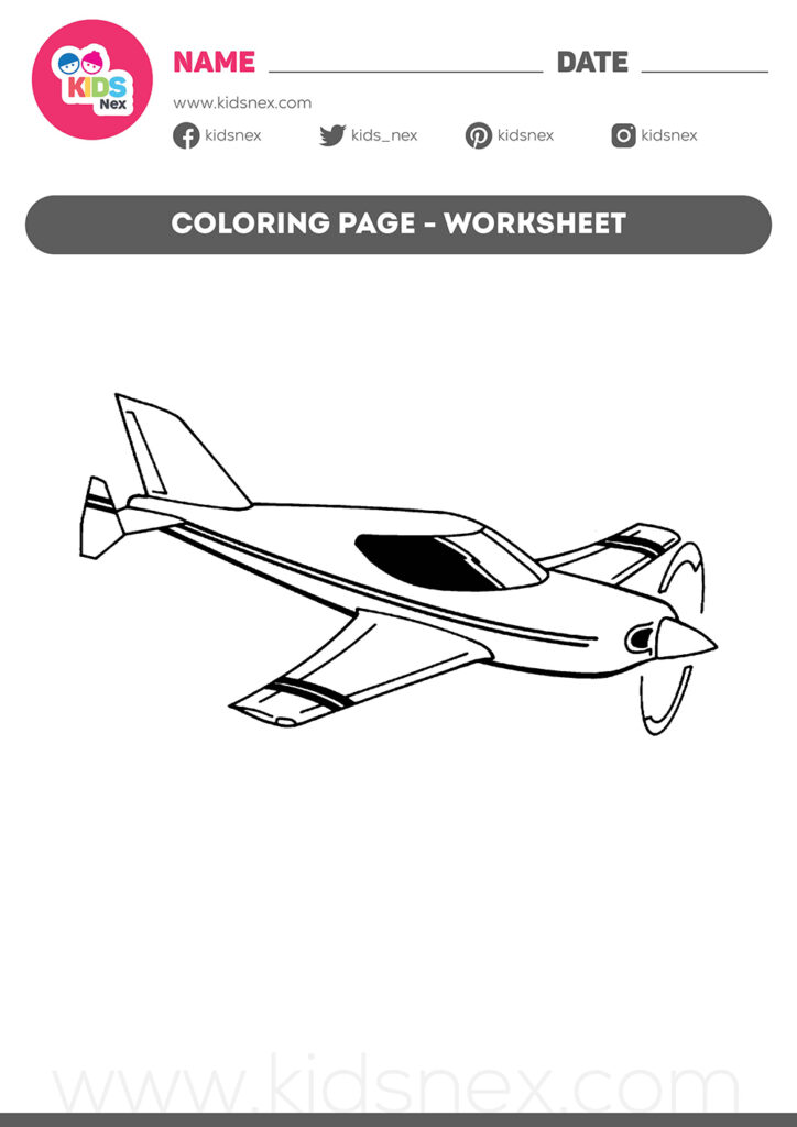 Airplane Coloring | KidsNex