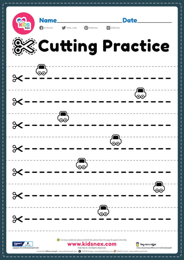Cutting Activities Preschool - Free Printable PDF for Kids