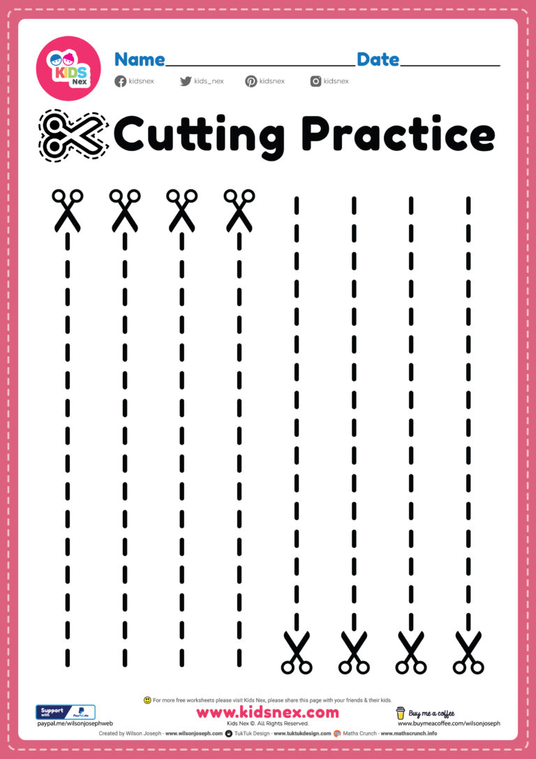Scissors Activities for Toddlers - Free Printable PDF