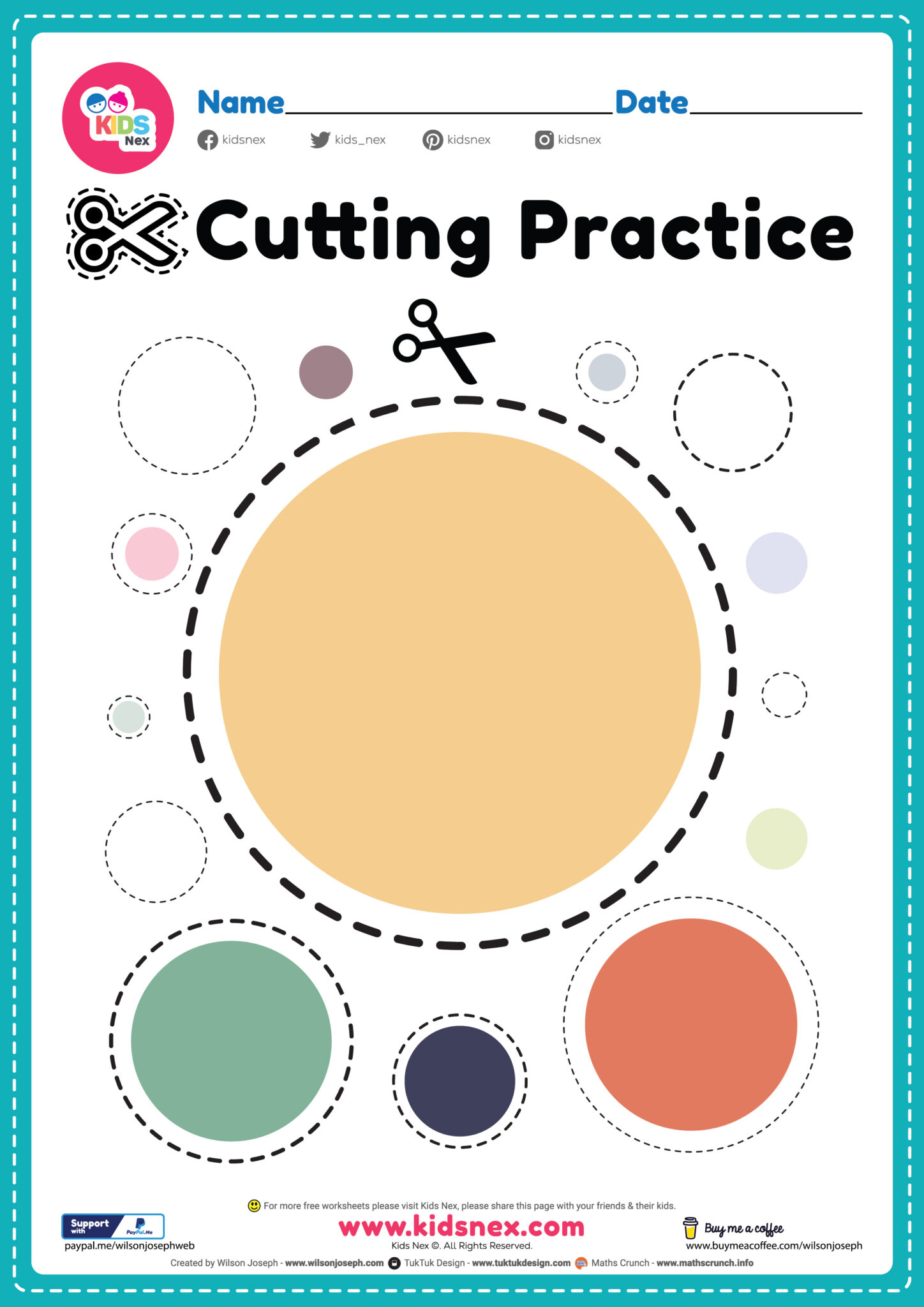 Printable Cutting Practice for Kids - Free Printable PDF