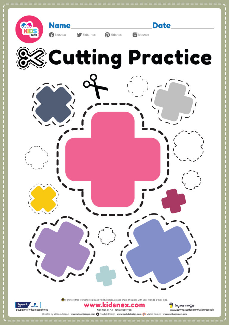 Cutting Activity Sheets - Free Printable PDF for Kids
